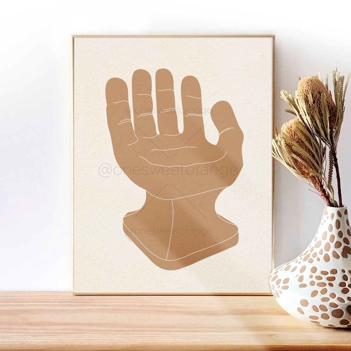 Hand Art Hand Minimalist Line Art Hand Wall Art Poster Big - Etsy