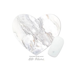 Mouse Pad White Marble Mouse Pad Marble Mouse Pad Office Mouse - Etsy