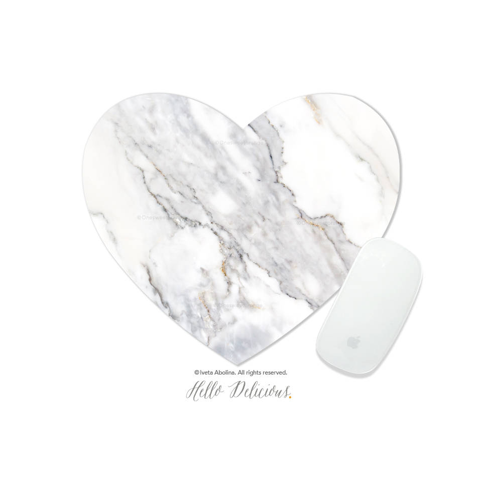 Mouse Pad White Marble Mouse Pad Marble Mouse Pad Office Mouse - Etsy