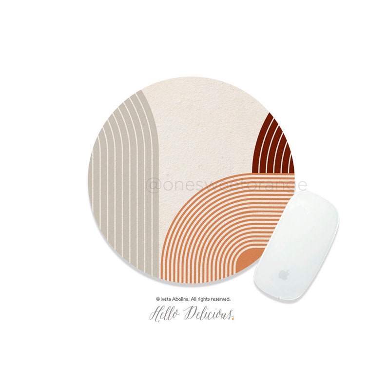 Mouse Pad Geometric Mouse Pad Mid Century Mouse Pad Office - Etsy