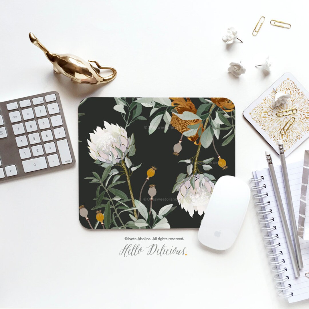 Mouse Pad Protea Floral Mouse Pad Floral Mouse Pad Office - Etsy