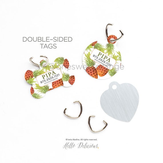 Pineapple Dog Tag Collar Tag Dog Tags for Dogs Dog ID Tag Dog | Etsy