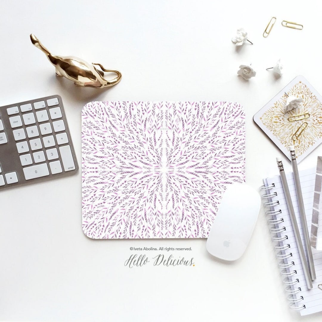 Mouse Pad Lilac Lace Mouse Pad Floral Mouse Pad Office Mouse - Etsy