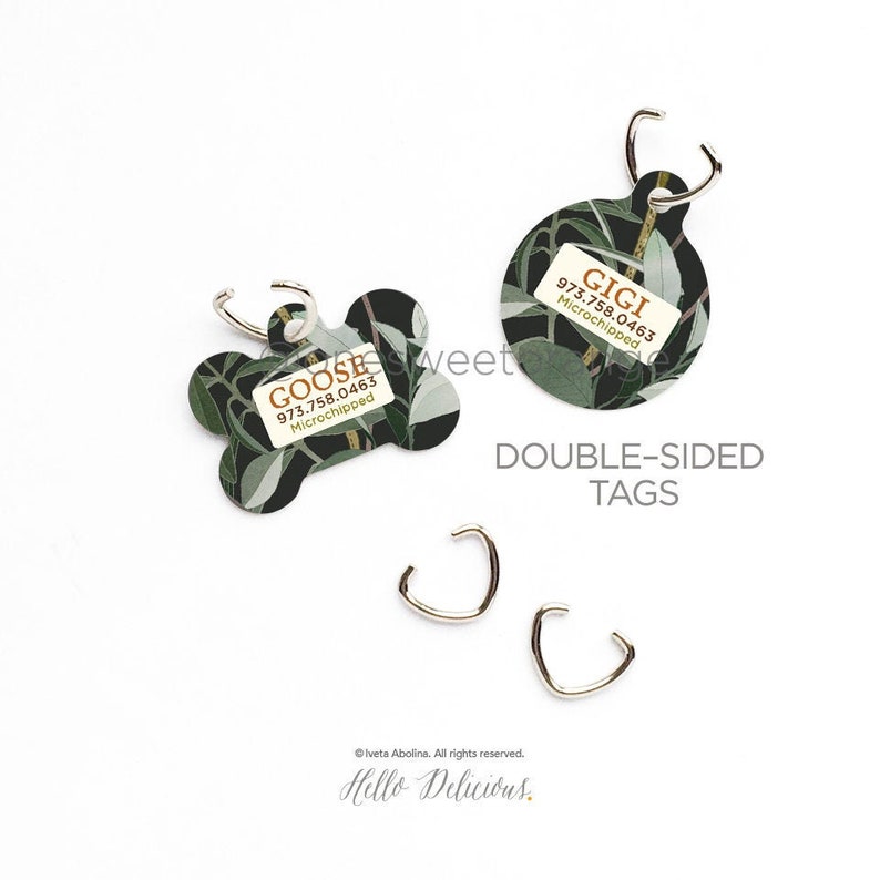 Dog Tag Pet ID Tag Tropical Custom Pet Tag Personalized Dog Tag Palm ...