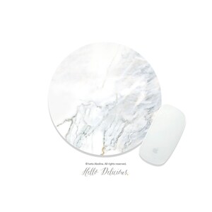 Mouse Pad White Marble Mouse Pad Marble Mouse Pad Office Mouse Pad ...