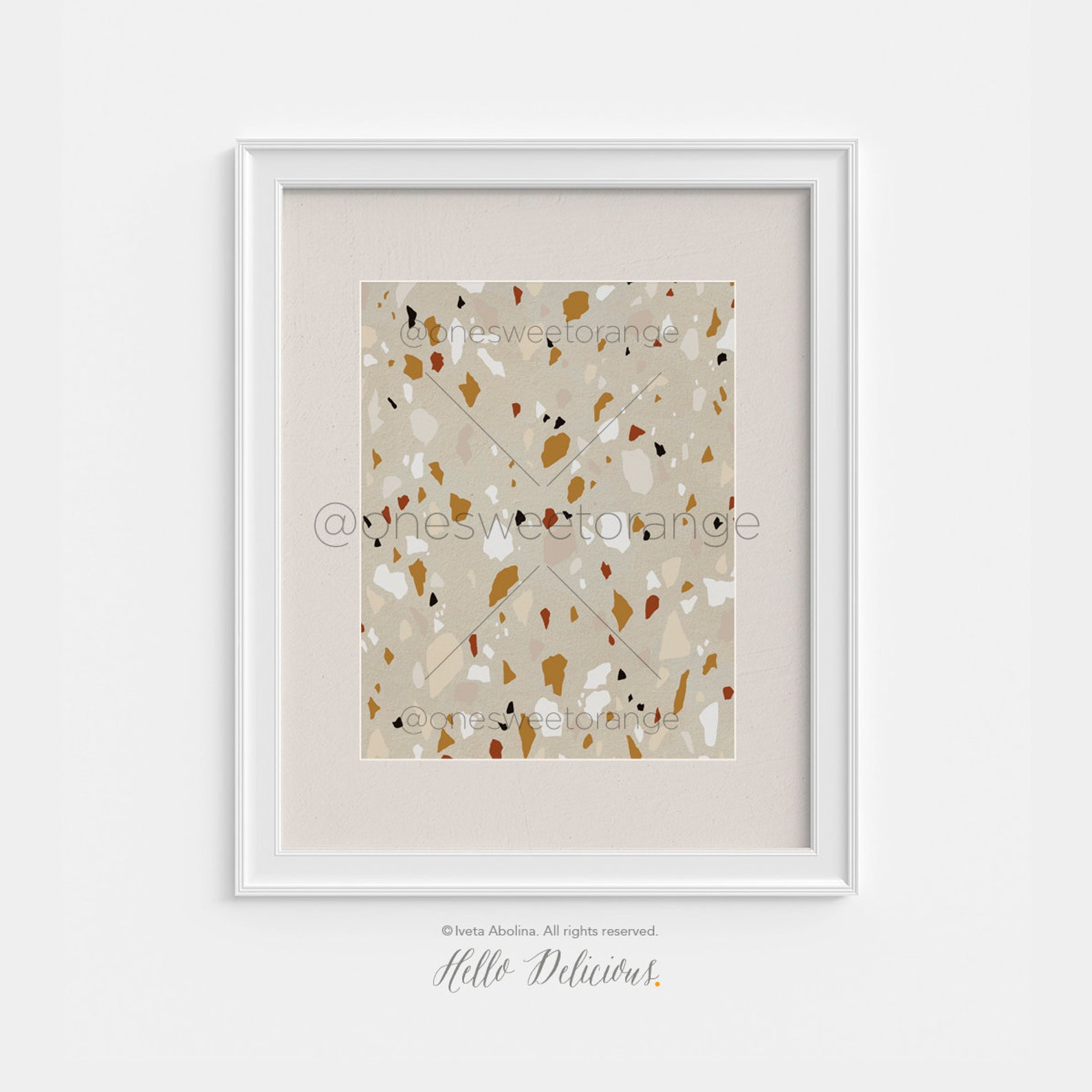 Terrazzo Wall Art Minimalist Wall Art Art Poster Abstract | Etsy