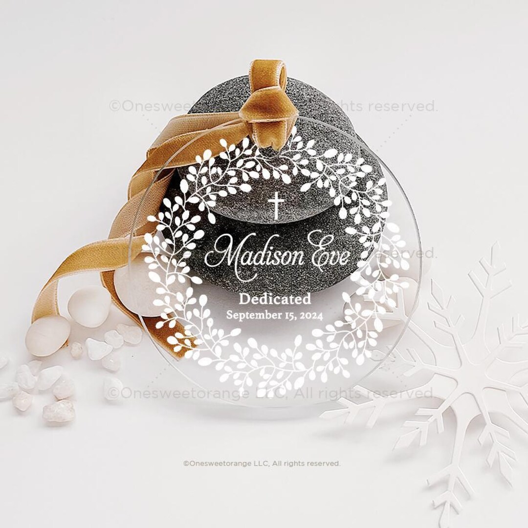 Dedication Keepsake Christening Gift Personalized Cross Acrylic ...