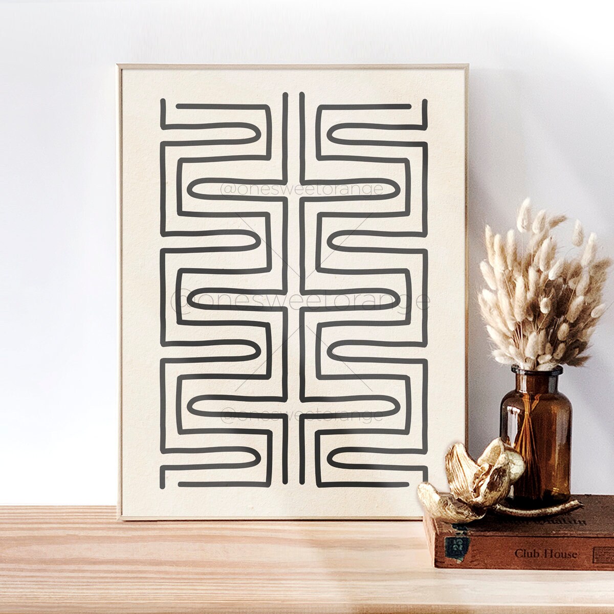 Geometric Minimalist Art Line Art Poster Line Drawing Print Line Art ...