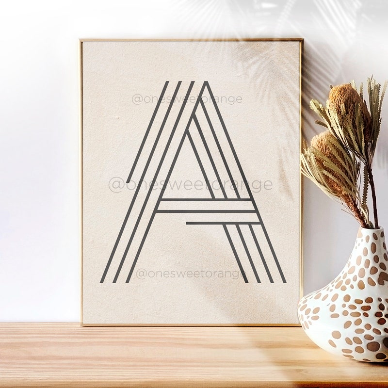 Initial Wall Art - Etsy