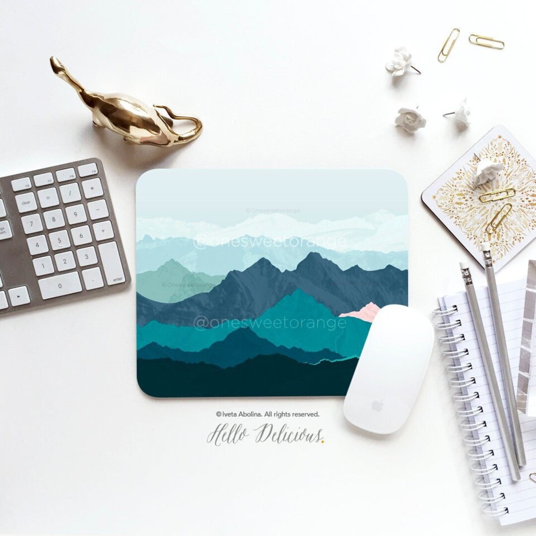 Mouse Pad Rocky Mountains Mouse Pad Mountain Mouse Pad Office Mouse Pad ...