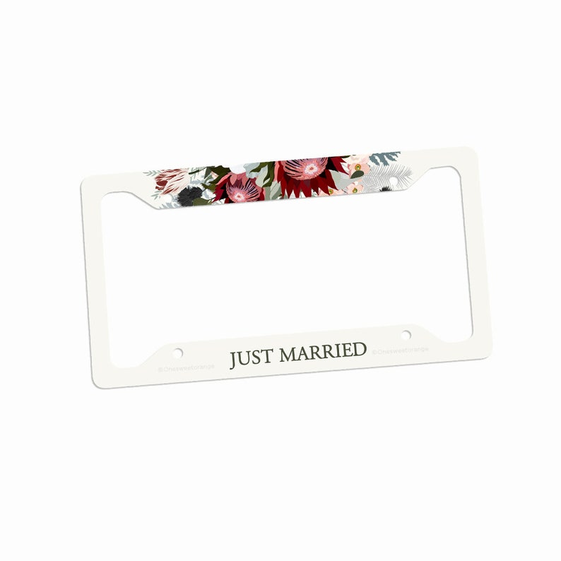 Just Married Personalized Car License Plate Newlyweds License Plate ...
