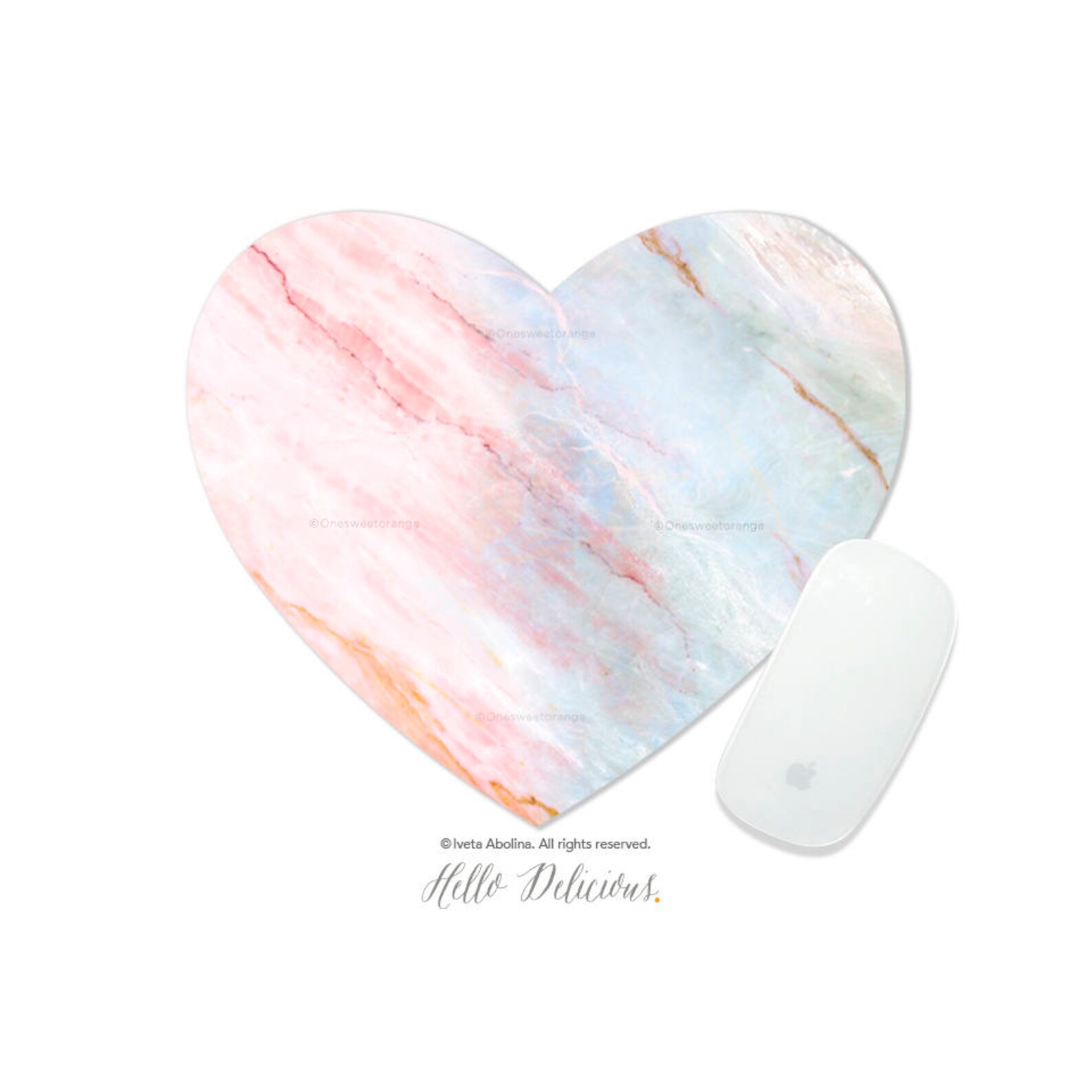 Mouse Pad Pink Marble Mouse Pad Marble Mouse Pad Office Mouse | Etsy