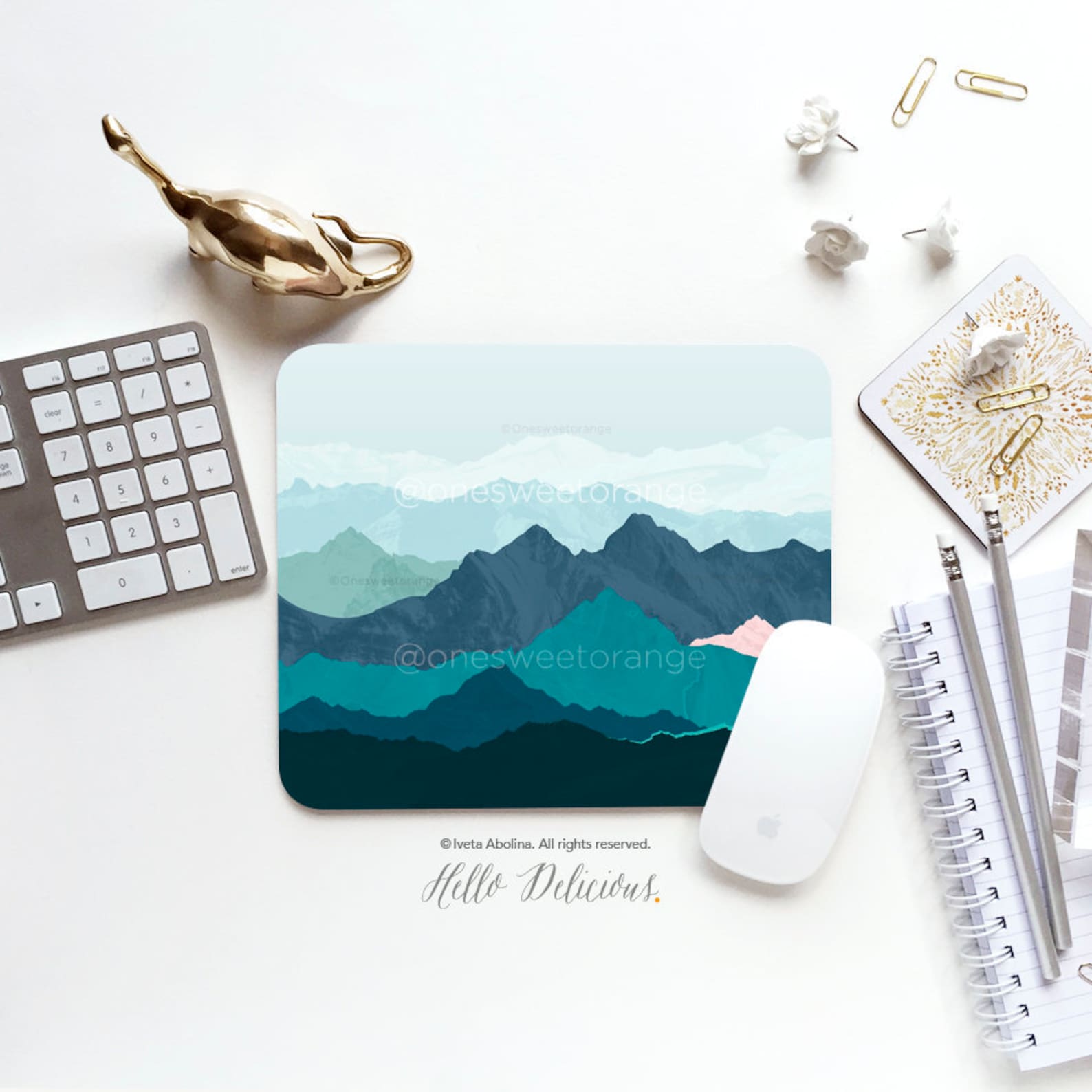 Mouse Pad Rocky Mountains Mouse Pad Mountain Mouse Pad Office | Etsy