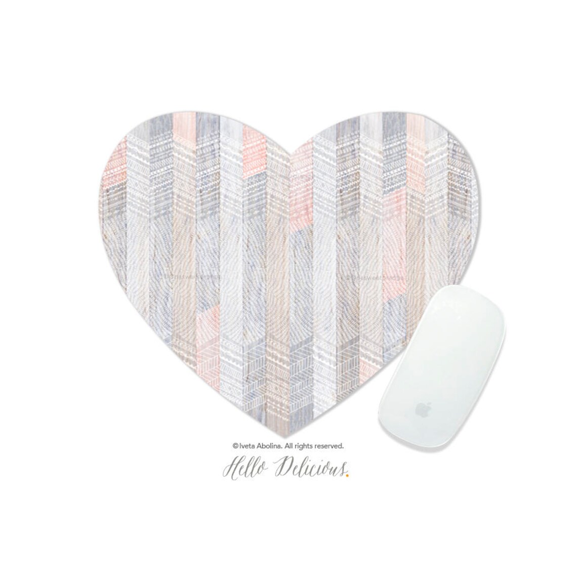 Mouse Pad Farmhouse Peach Mouse Pad Chevron Mouse Pad Office - Etsy