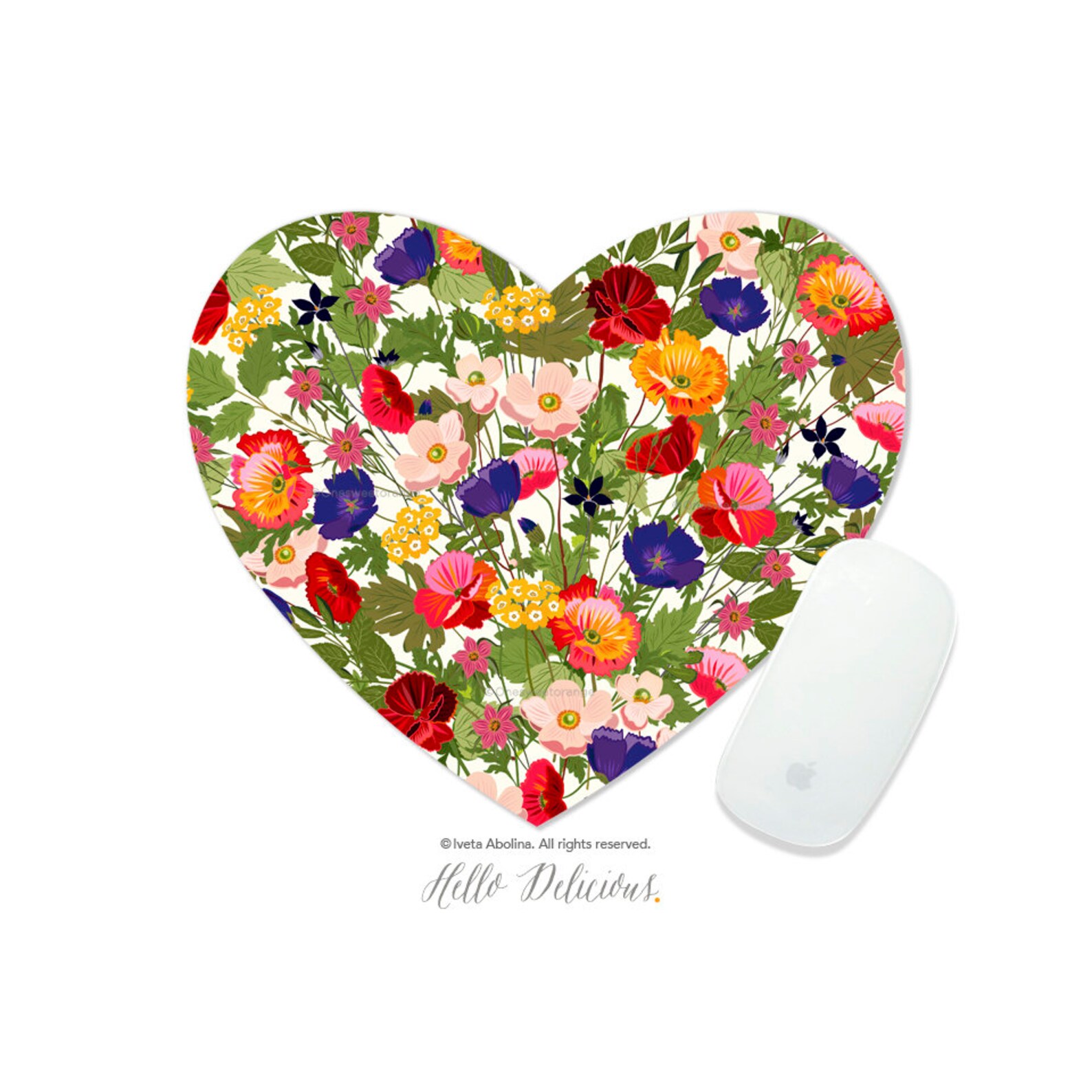 Mouse Pad Floral Summer Mouse Pad Floral Mouse Pad Office - Etsy