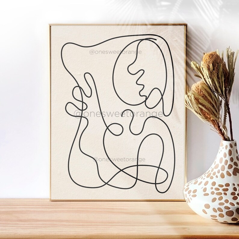 Wall Art Minimalist Art Line Art Poster Line Drawing Print Line Art ...