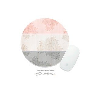 Mouse Pad Coral Mouse Pad Faux Wood Mouse Pad Office Mouse Pad ...