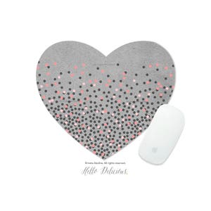 Mouse Pad Gray Polka Dots Mouse Pad Dotted Mouse Pad Office - Etsy