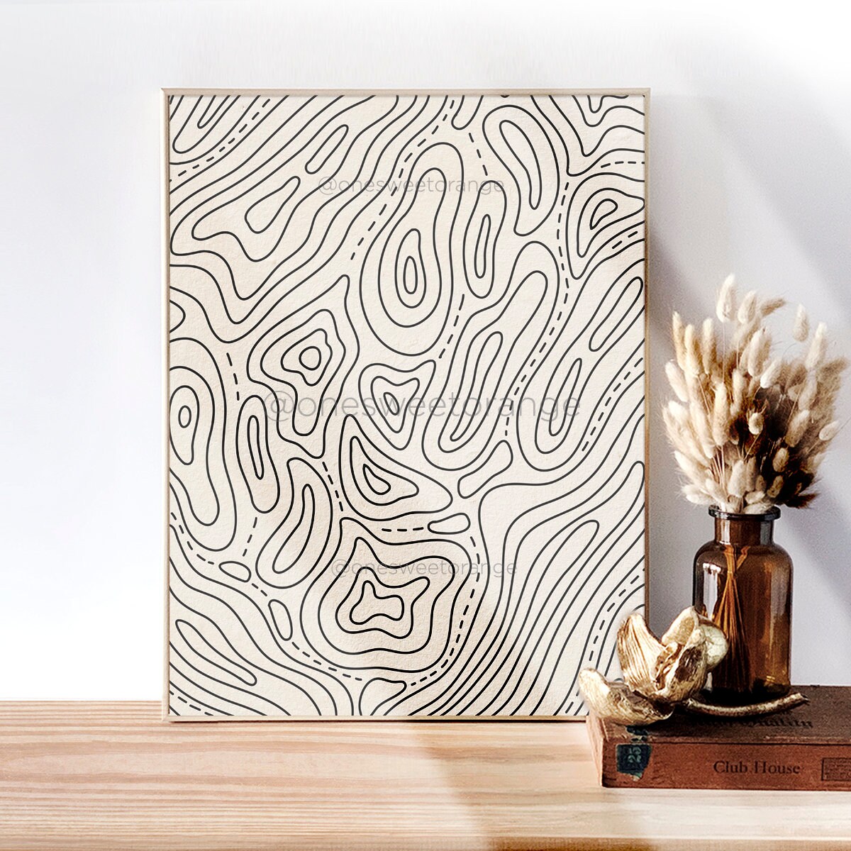 Contour Lines Minimalist Art Line Art Poster Line Drawing | Etsy