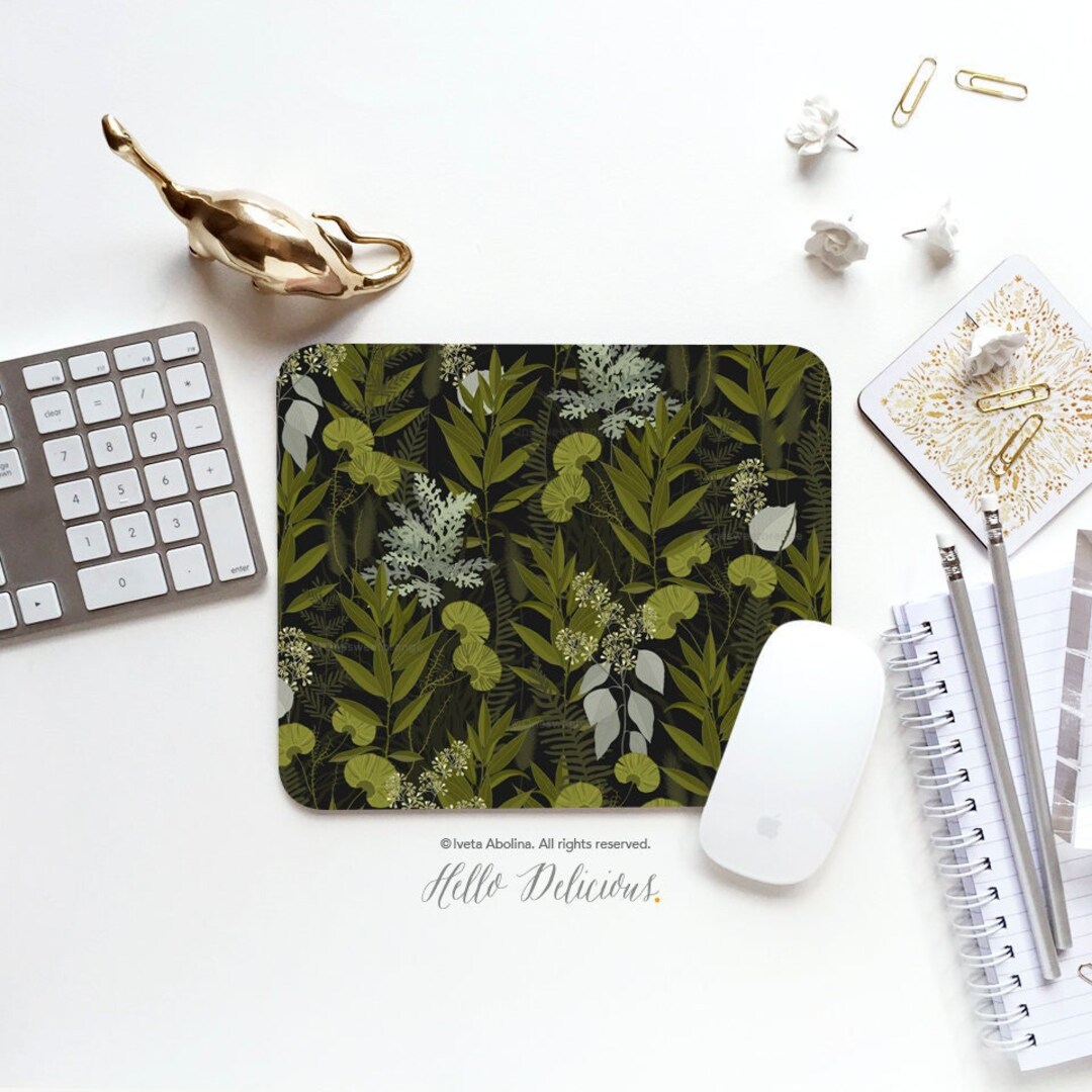 Mouse Pad Fern Greenery Mouse Pad Garden Mouse Pad Office Mouse Pad ...