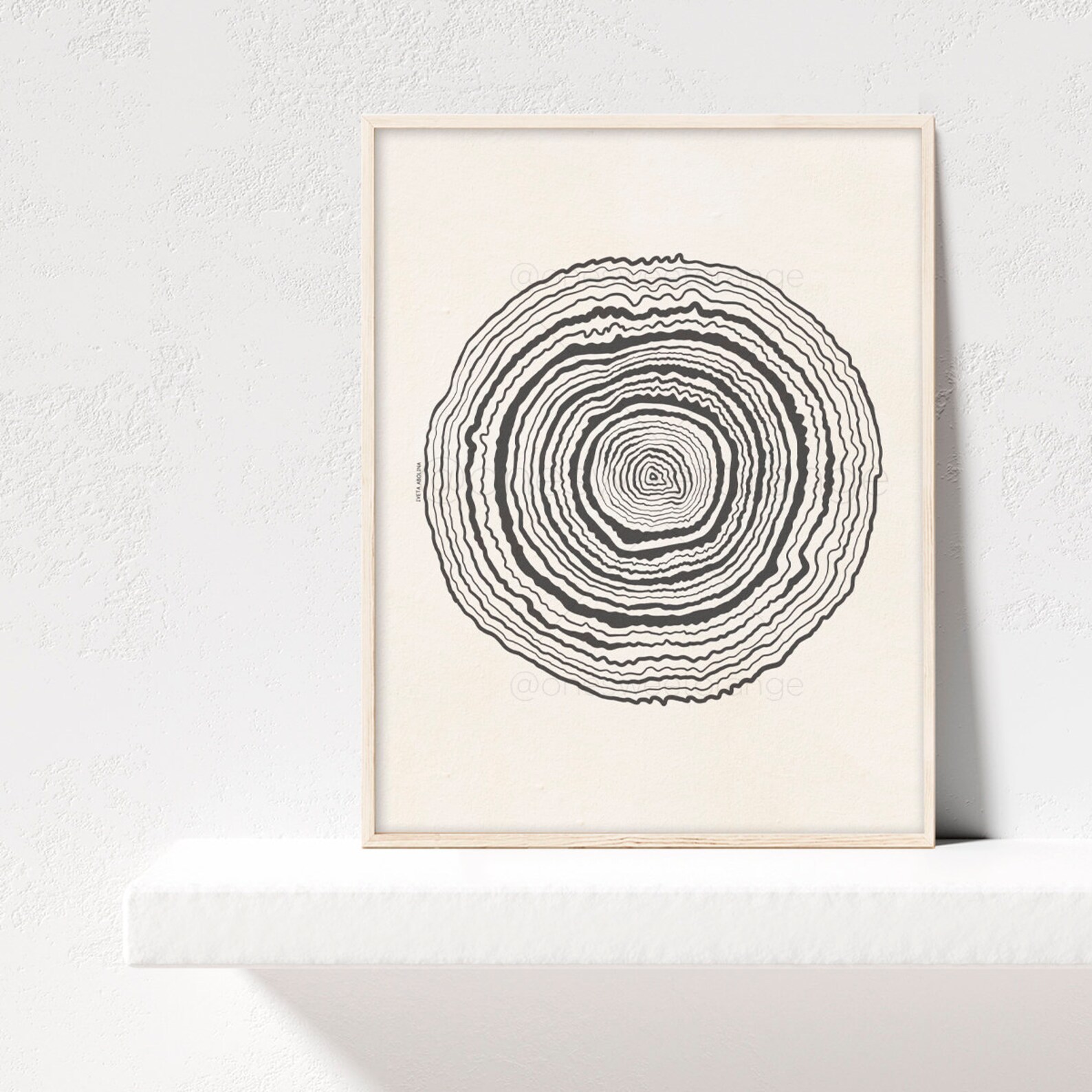 Tree Rings Minimalist Art Line Art Poster Line Drawing Print | Etsy