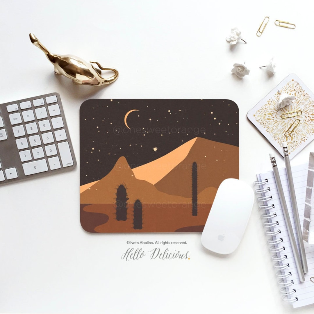 Desert Moon Mouse Pad Moon Mouse Pad Celestial Mouse Stars Mouse Pad ...