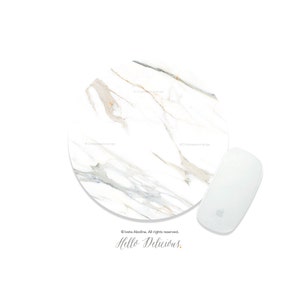 Mouse Pad White Marble Mouse Pad Marble Mouse Pad Office Mouse Pad ...