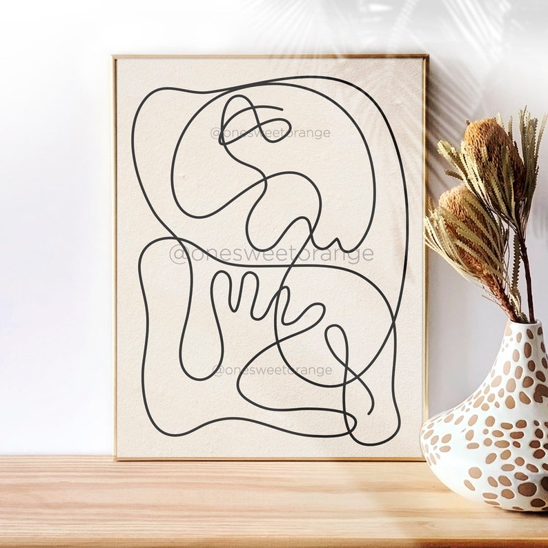 Wall Art Minimalist Art Line Art Poster Line Drawing Print | Etsy