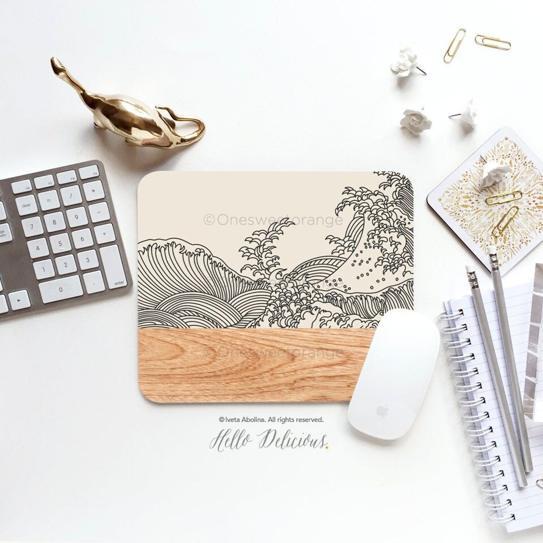 Mouse Pad Japanese Big Wave Mouse Pad Wave Mouse Pad Office Mouse Pad ...