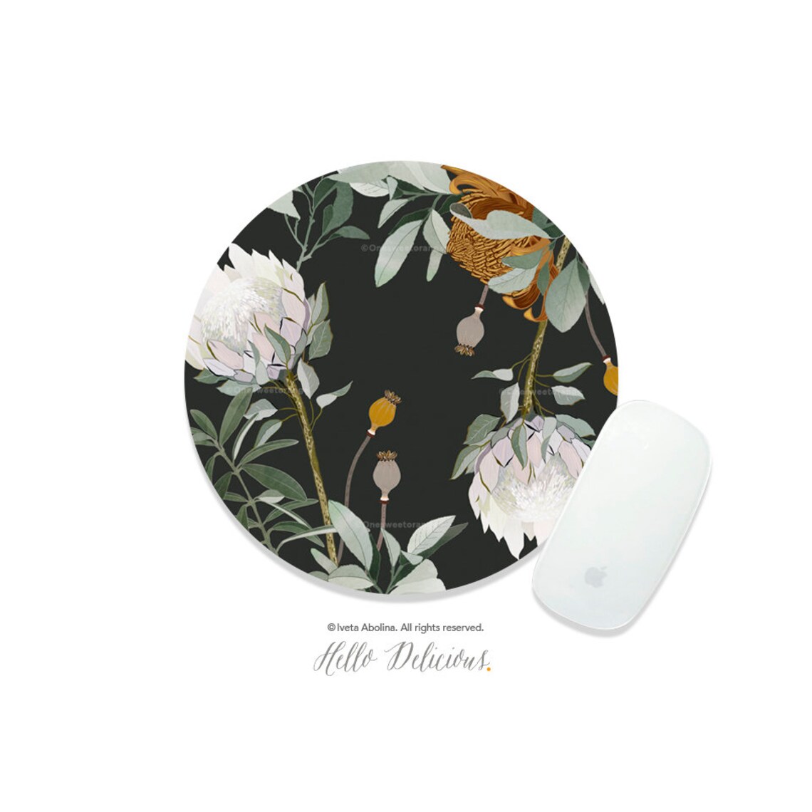 Mouse Pad Protea Floral Mouse Pad Floral Mouse Pad Office - Etsy