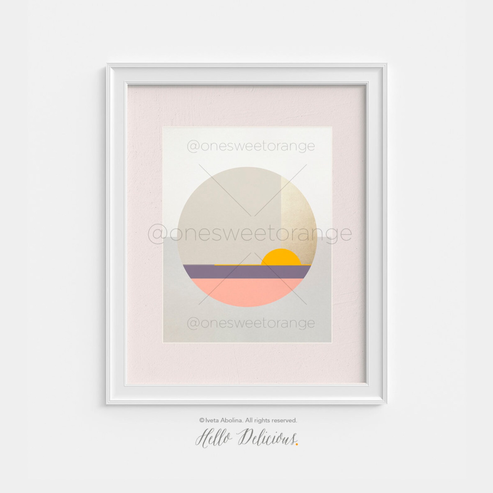 Abstract Sunset Minimalist Art Line Art Poster Print Line Art - Etsy
