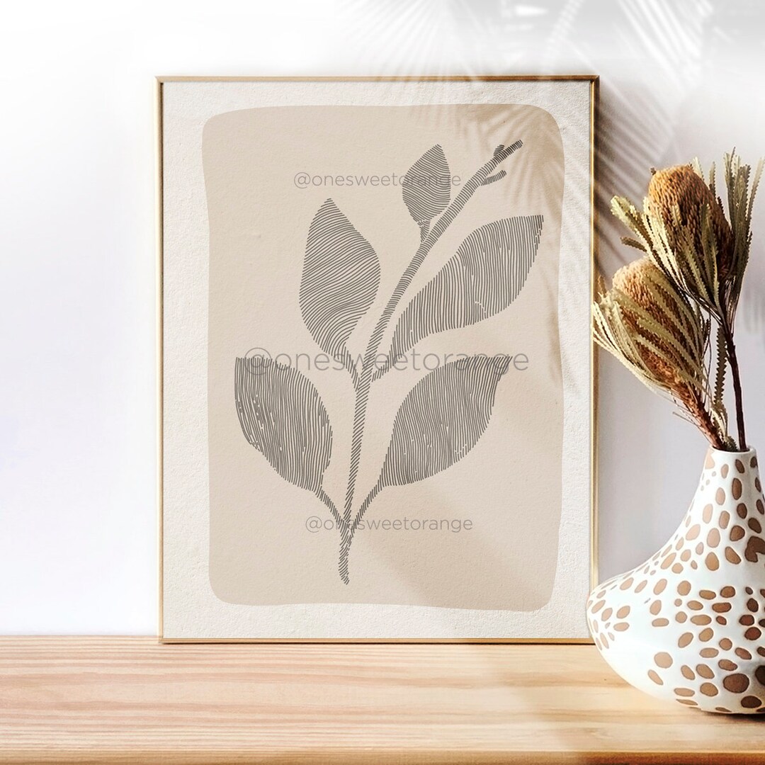 Organic Minimalist Art Line Art Poster Line Drawing Print Line Art ...