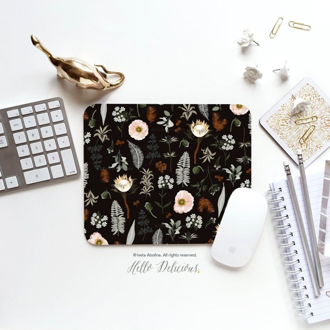 Mouse Pad Fern Mouse Pad Fall Floral Mouse Pad Office Mouse Pad ...