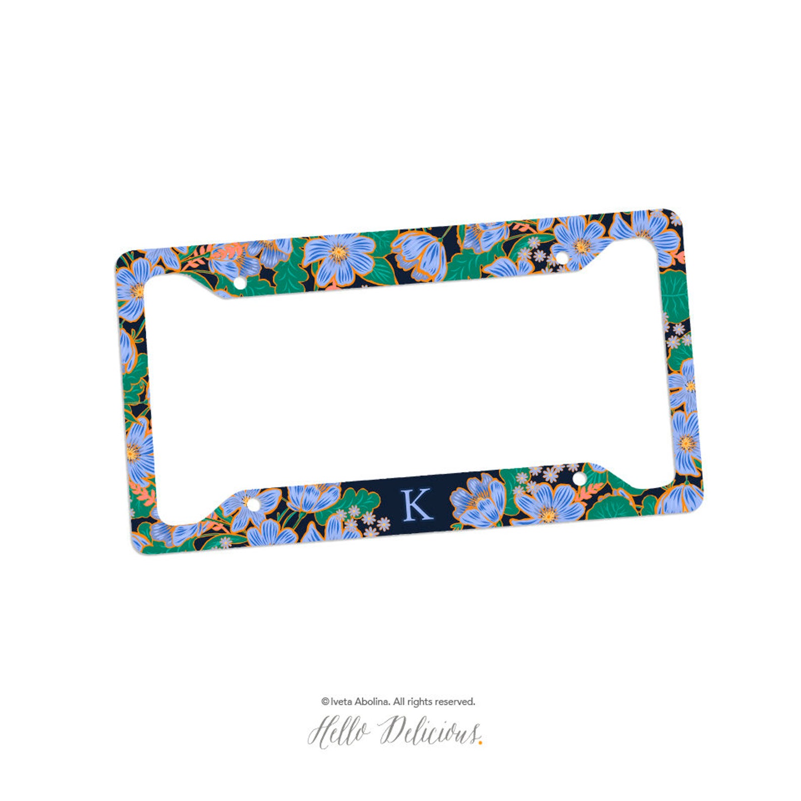 Floral Car License Plate Customized Personalized License Plate - Etsy