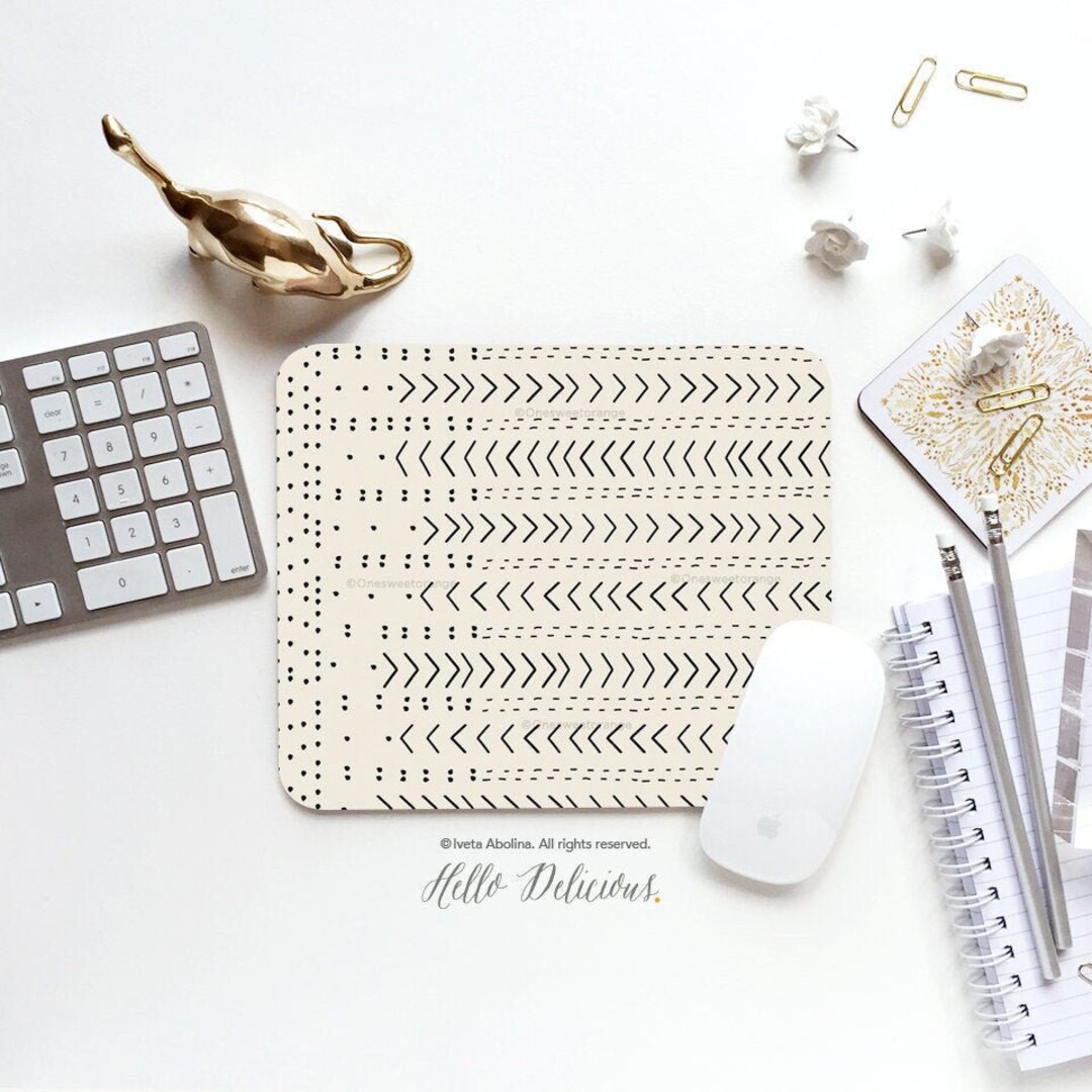 Mouse Pad Mud Cloth Mouse Pad Geometric Mouse Pad Office Mouse Pad ...