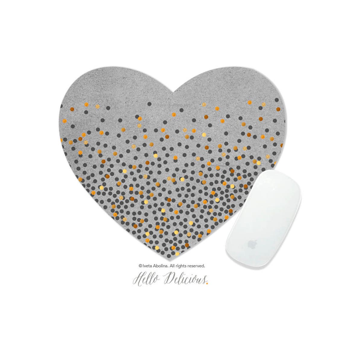 Mouse Pad Polka Dots Mouse Pad Dotted Mouse Pad Office Mouse - Etsy