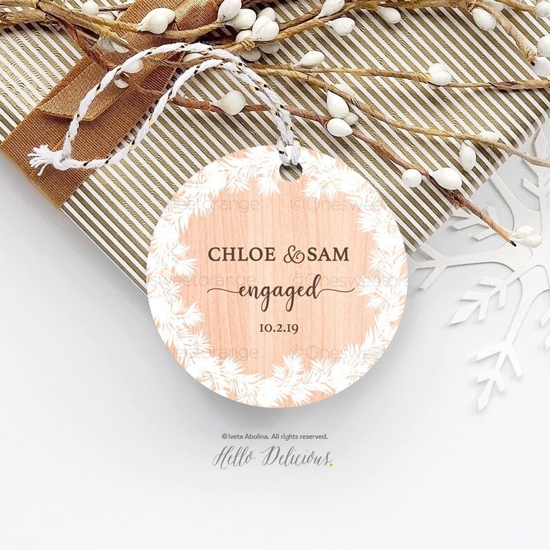 Engagement Ornament Engagement Party Gift Personalized Engagement Gift ...