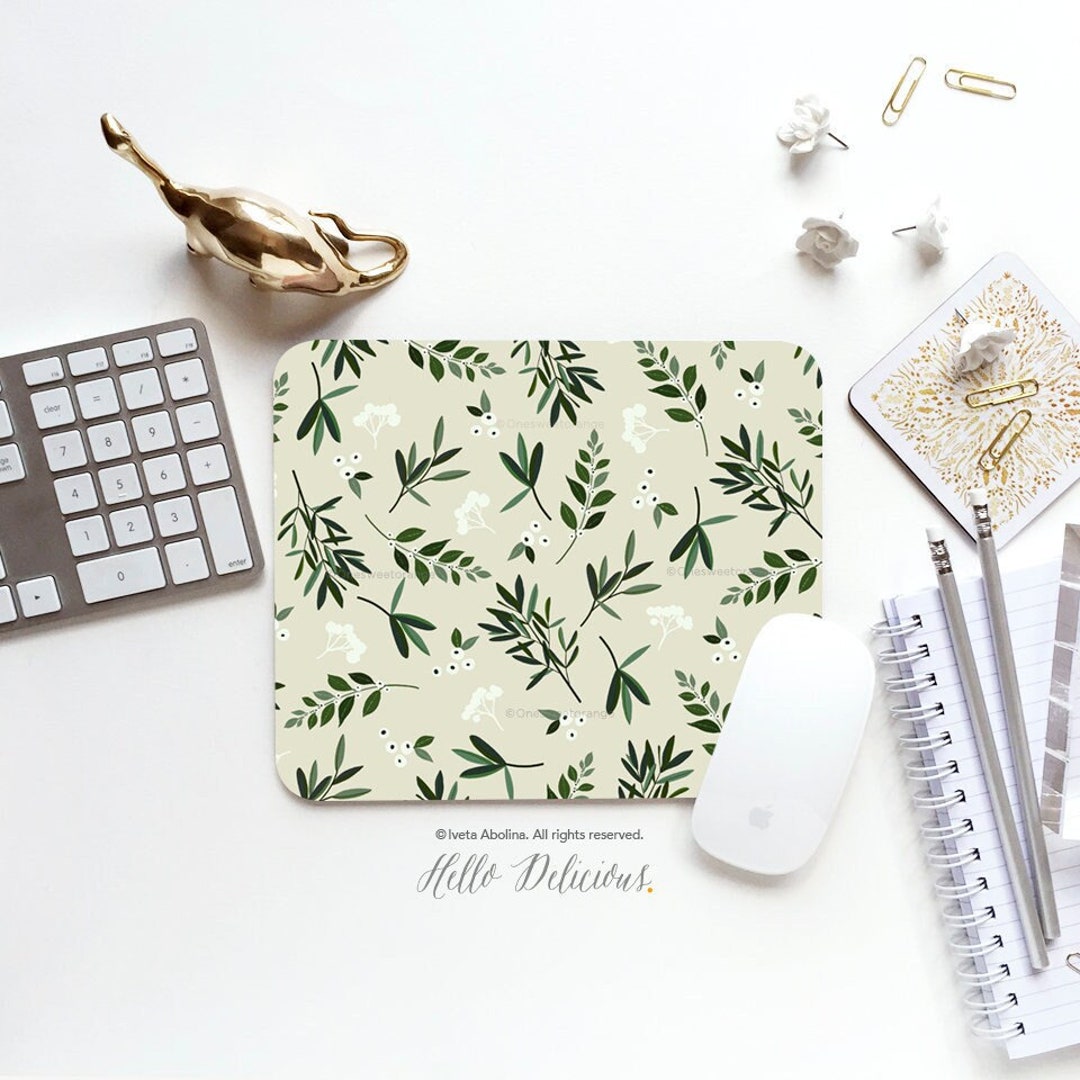 Mouse Pad Live Leaves Mouse Pad Floral Mouse Pad Office Mouse Pad ...