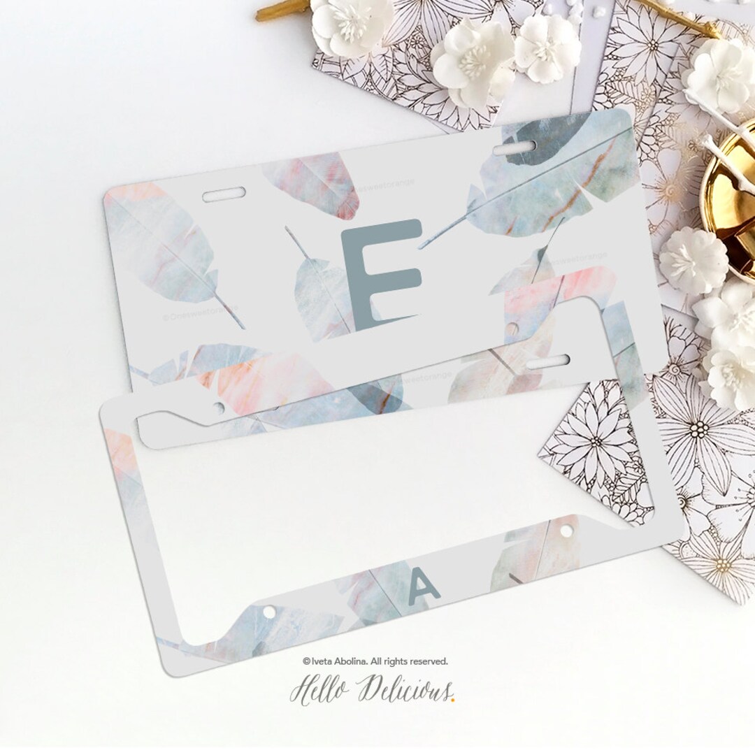 Personalized Car License Plate, Monogrammed License Plate Frame ...