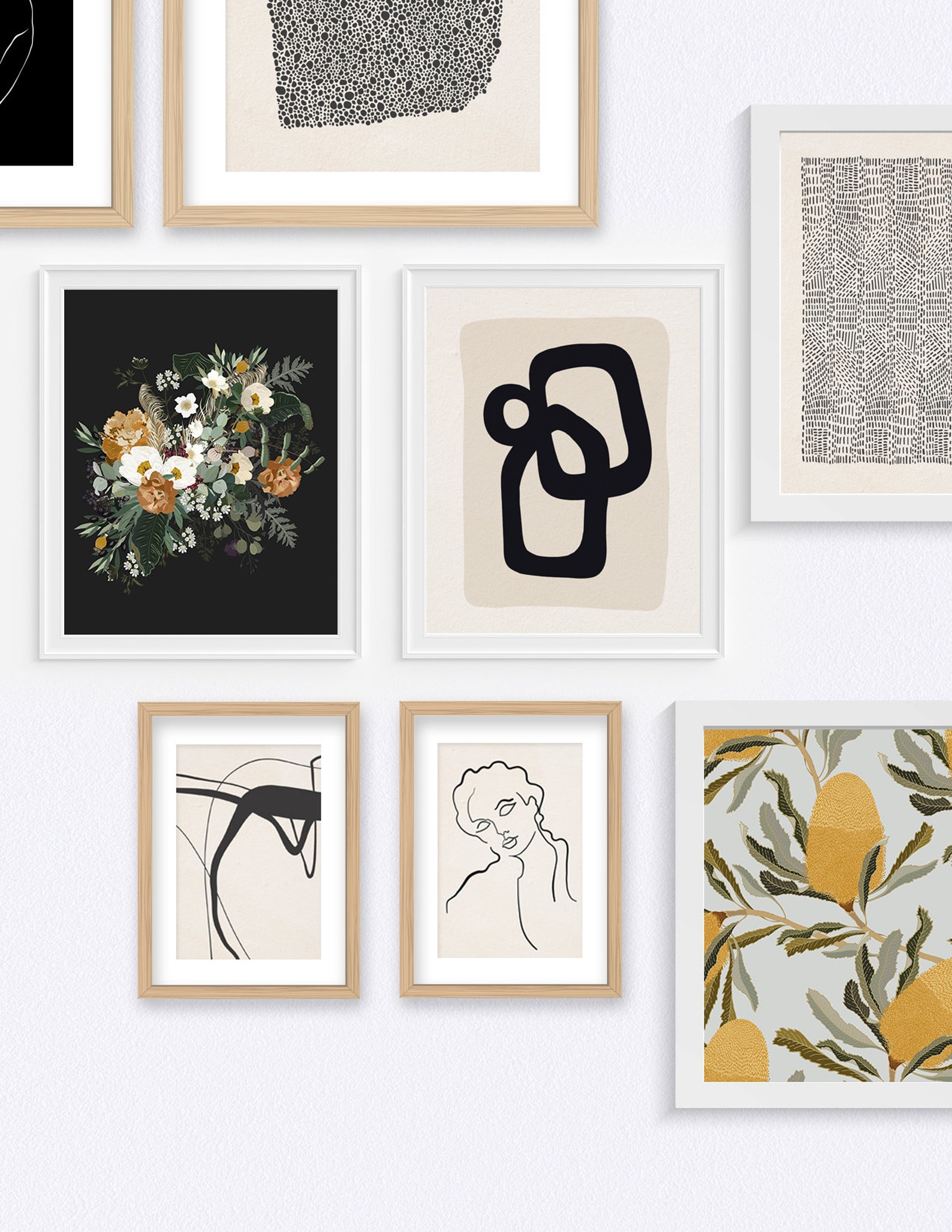 Organic Minimalist Art Line Art Poster Line Drawing Print Line Art ...