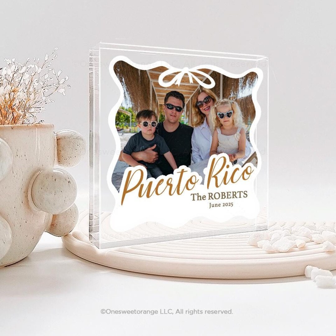 Personalized Family Vacation Photo Plaque Family Photo Keepsake Photo ...