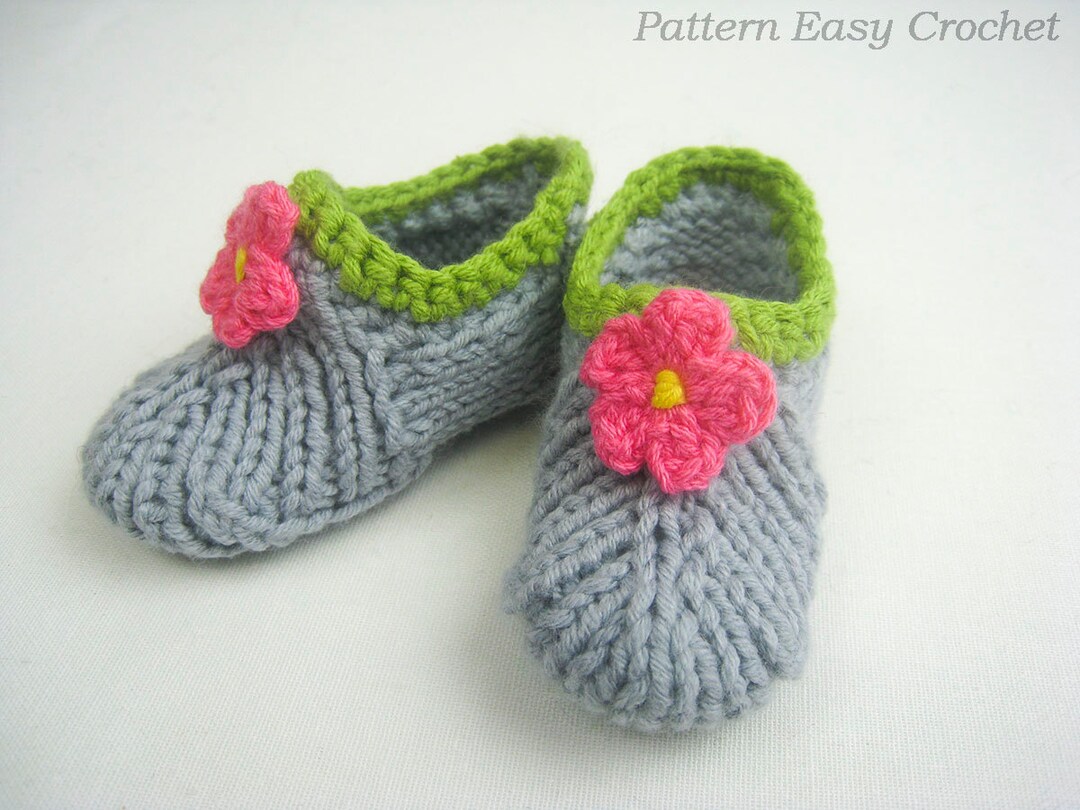 Baby Slippers Knitting Pattern Digital Seamless That is Very - Etsy
