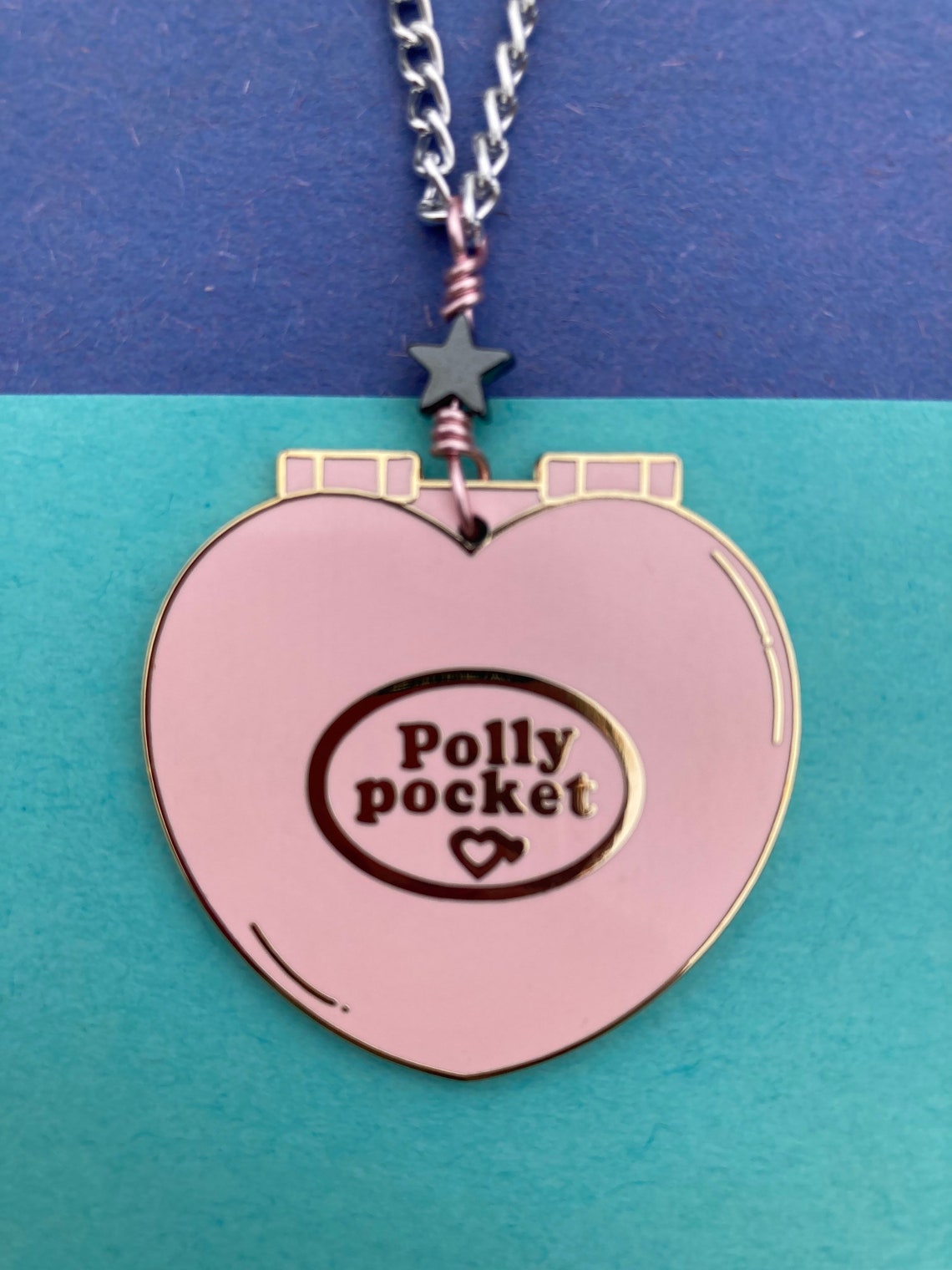 Enamel Polly Pocket Heart Compact Necklace - Etsy
