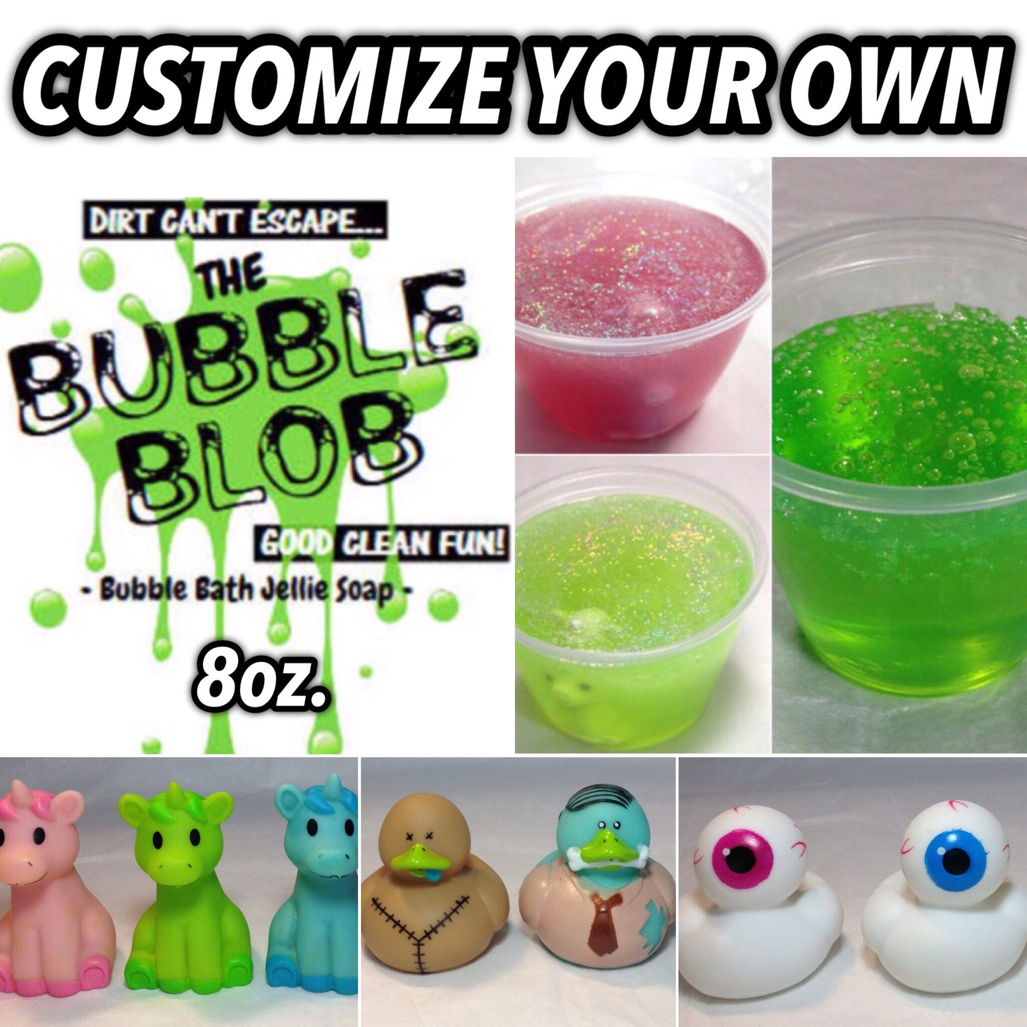 Choose Your Options8 oz BUBBLE BLOB Bubble Bath Jellie Soap | Etsy