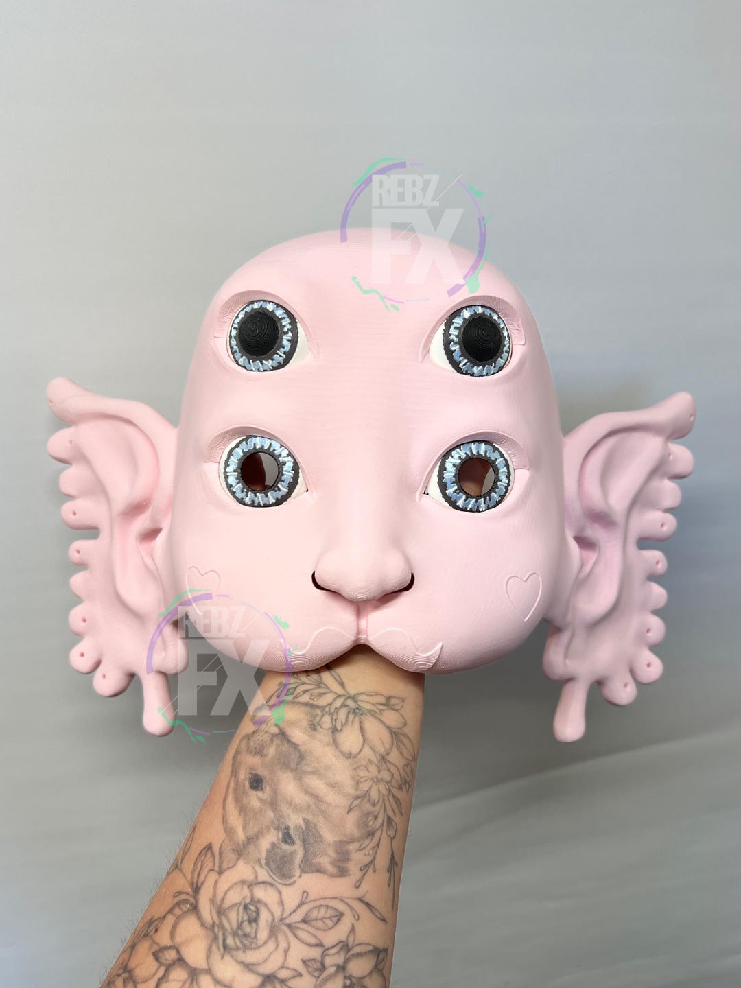 Nymph Portals Wearable Mask Pink mask with eyes Unpainted/Unsanded ...