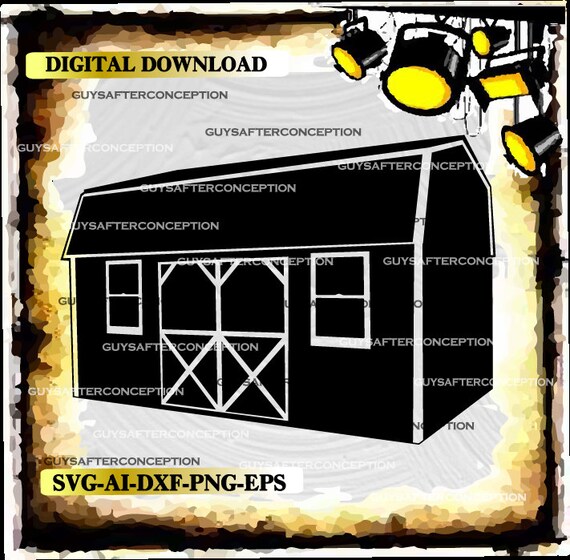 Shed Vector Images SVG Files Digital Cutting Files Ai Eps | Etsy