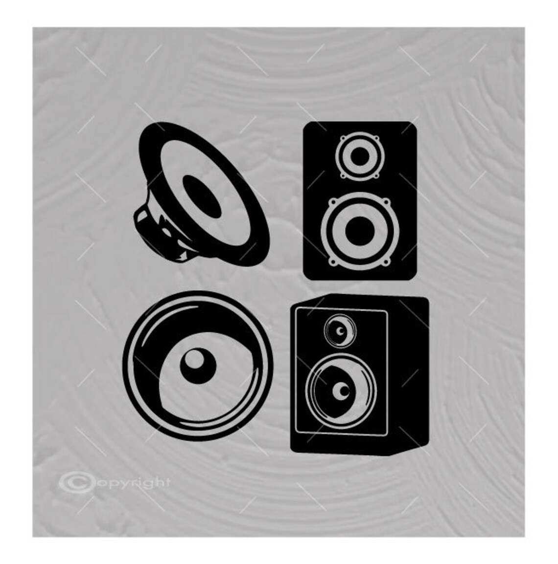 Four Speakers Vector Images Vinyl Decal T-shirt Digital - Etsy