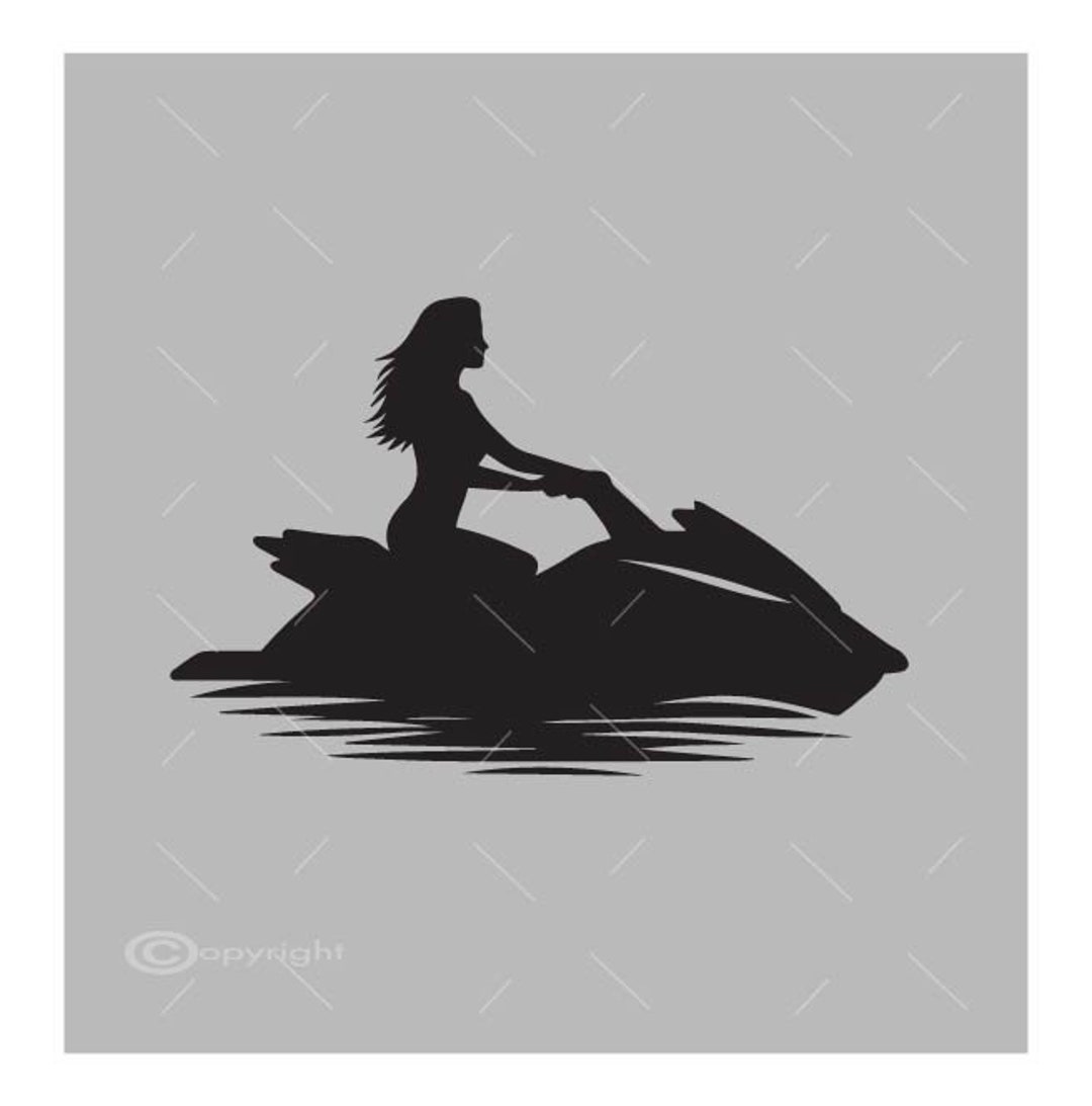 Woman Riding Watercraft SVG | PNG | Jpeg | Personal Watercraft SVG ...