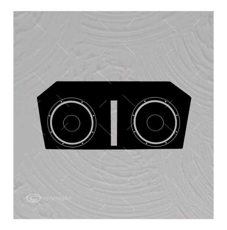 Car Subwoofer Speaker Box Vector Images Vinyl Decal T-shirt - Etsy