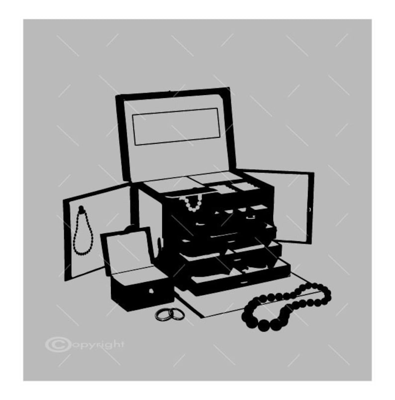 Jewelry Box Vector Images SVG Files Digital Cutting Files Ai Eps PNG ...